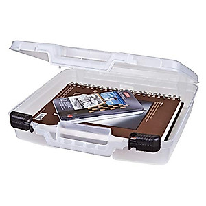 ArtBin 6960AB Quick View Deep Base Carrying Case, Portable Art & Craft Storage Box, 14.5" x 15", Clear