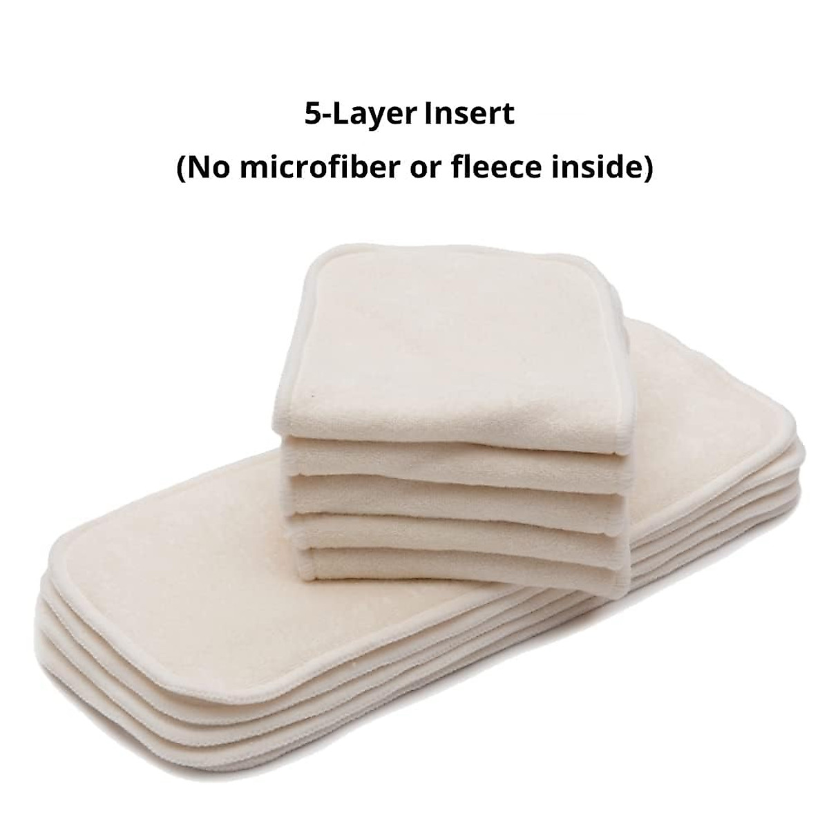 KaWaii Baby Pack of 12 Heavy Duty HD2 Cloth Diapers with 24 Premium 5-Layer Diaper Inserts, Leakproof, Reusable, Daycare Nappies, fits Babies 8-36 lbs