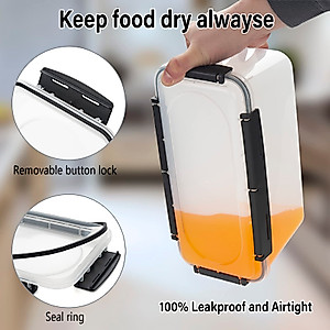 4 PCS Large Airtight Food Storage Containers with Lids Airtight, Pasta Containers for Pantry with Upgrade snaps, Dishwasher Safe Flour and Sugar Containers with Labels, Marker and Measuring Cups…