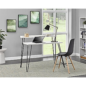Ameriwood Home Haven Retro Desk with Riser, White