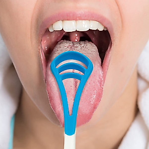 ELANE 12 Pcs Plastic Tongue Scraper for Adults,Tongue Scraper for Kids Tongue Brush for Healthy Oral Care