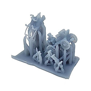 Outland Models Scenery Horse-Drawn Fire Engine Wagon w Firefighters 1:160 N Scale