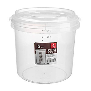 Cereal Rice Storage Container Plastic Sealed Bucket Practical Cereals Rice Storage Box Sealed Containers Kitchen Food Containers with Lid Cereal Container Bin for Home Rice Container