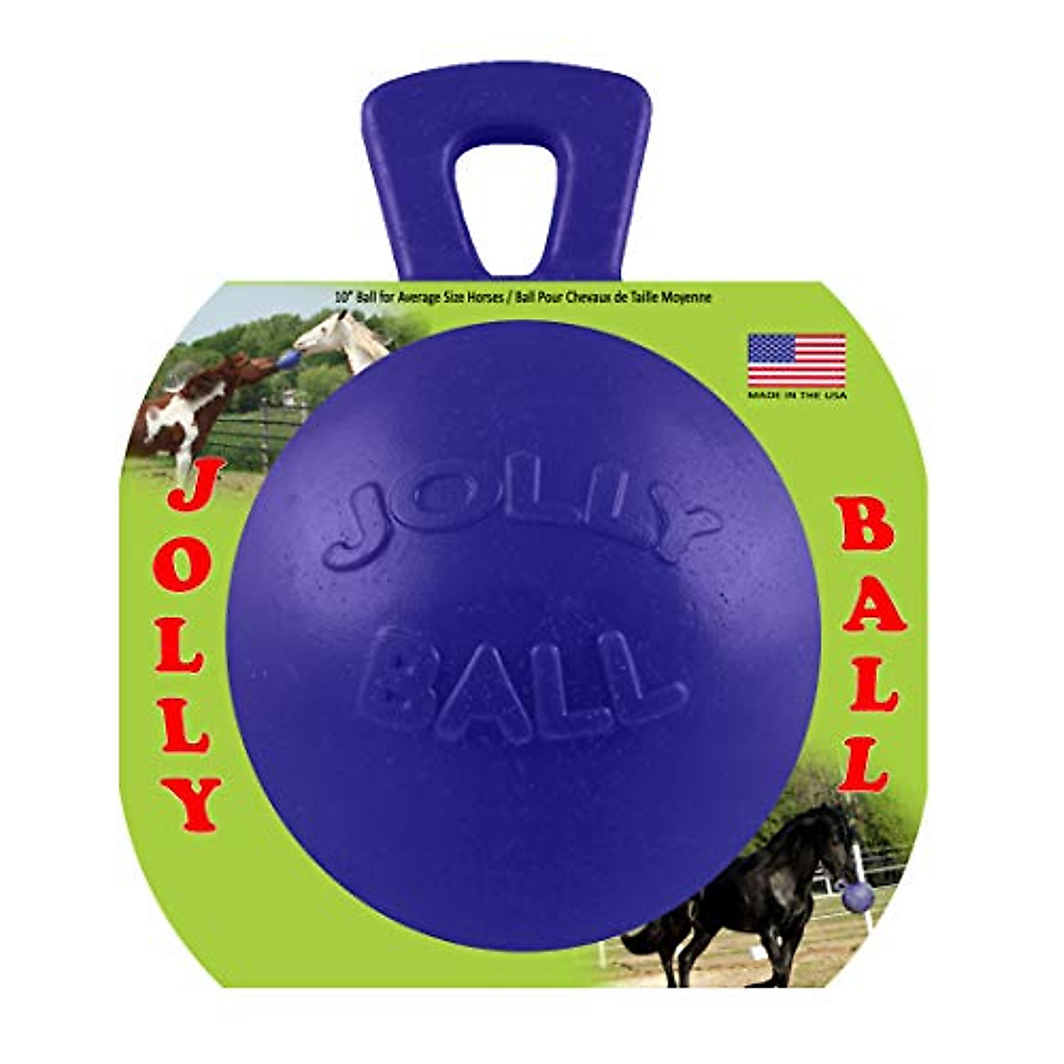 Horsemen's Pride 10" Jolly Ball Horse Toy, Blue, XLARGE, All Breed Sizes