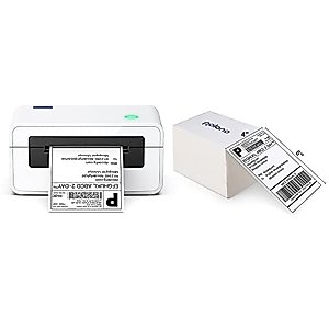 POLONO Shipping Label Printer, 4x6 Thermal Label Printer for Shipping Packages, Commercial Direct Thermal Label Maker, Thermal Labels, 4" x 6" Direct Thermal Shipping Labels (Pack of 500)