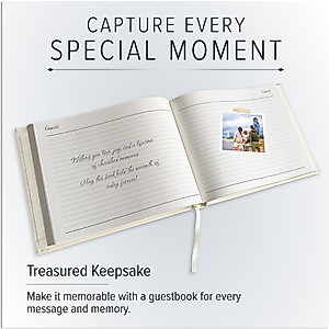 Gallery Leather Guest Book Acadia Black 7"x9"