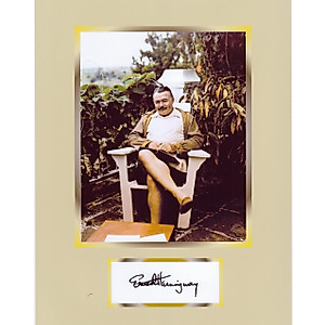 Kirkland Ernest Hemingway, 8 X 10 Autograph Photo on Glossy Photo Paper