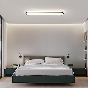 Naroume Modern LED Ceiling Light,32.7" Flush Mount Ceiling Lamp,70W Dimmable Metal Ceiling Chandelier Lighting Fixture for Living Room Bedroom Dining Room Office Hallway Aisle