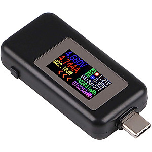 ICQUANZX Type-C USB Tester USB Power Meter, USB C Voltage Tester Multimeter 0-5A 4-30V Current Meter Tester, USB-C Charger Tester, Color Display Type C Voltmeter Ammeter.