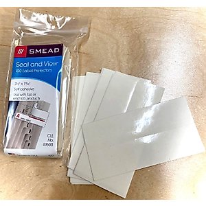 Seal and View File Folder Label Protectors, Clear Laminate, 100/pack