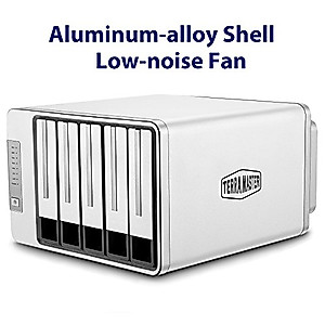 TERRAMASTER F5-221 NAS Storage 5Bay - Apollo J3355 Dual Core 2.0GHz 2GB Memory Plex Media Server Network Attached Storage, Diskless