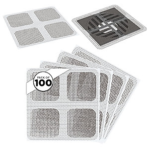Generic Tress Trap - Disposable Drain Mesh Stickers, Hair Catcher for Bathroom & Bathtub - Sink Drain Strainer, Bathtub Hair Catcher for Drain, Easy to Use & Replace Shower Hair Drain Catcher (80)