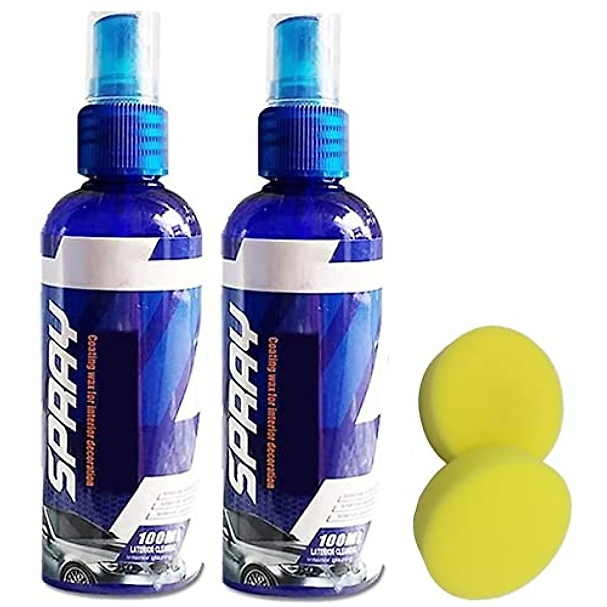 Car Plating Refurbishing Agent, Plastic Parts Refurbish Agent, Anti Scratch Hydrophobic Polish Nano Coating Agent, Ceramic Pro 9H Coating Long Lasting Professional Care Anti Fog (100ml, 2Pcs)