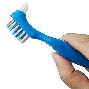 GXXMEI 12PCS Denture Toothbrush Hard/Soft Double Bristle for False Teeth Brush