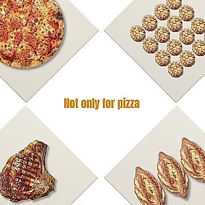 Pizza Stone for Grill 16"x16" - Caprihom Large Pizza Baking Grilling Stone, Pizza Stone for Oven, Heavy Duty Cordierite Stone Perfect for Bread, BBQ and Grill