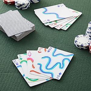 BLUE PANDA 224 Blank Custom Cards for DIY Game Cards - Checkered Diamond Backing - Blank Playing Cards to Write on - Blank Game Cards - Blank Playing Cards with Back Design (4 Decks, 3 x 4 In)