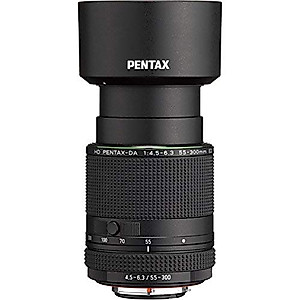 Pentax KP DSLR Camera (Silver) with a Pentax HD PENTAX-DA 55-300mm f/4.5-6.3 ED PLM WR RE Lens - 21277