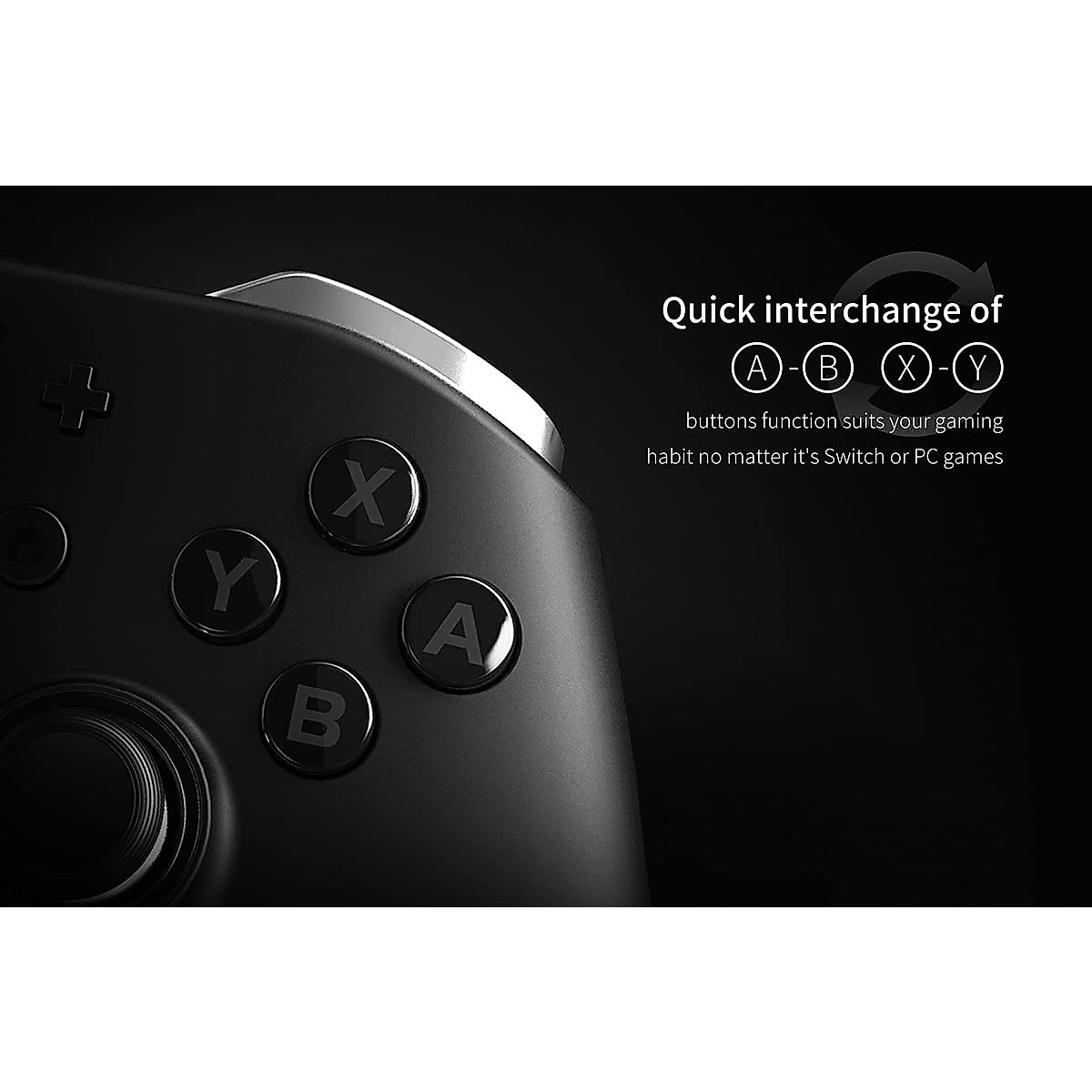 GuliKit Kingkong 2 Pro Hall Effect Wireless Bluetooth Controller for NS Switch, Windows PC,MacOS,Android And iOS,Adaptation for PC Switch Emulator,Gamepad with Joysticks,Auto Pilot Gaming Button(Black)