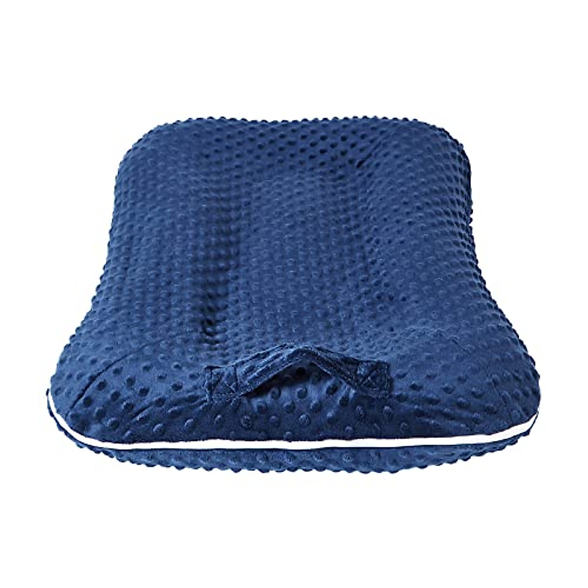 Removable Slipcover for Newborn Lounger, Super Soft Premium Minky Dot Baby Lounger Cover Fit for 29 x 17 x 4 inches Infant Padded Lounger, Ultra Comfortable, Safe for Babies Small Size (Estate Blue)