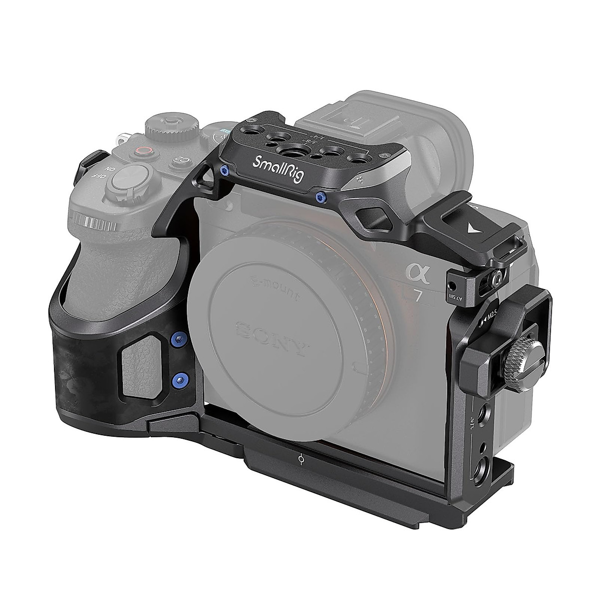 SmallRig Cage Kit w/Cable Clamp for Sony Alpha 7R V/Alpha 7 IV/Alpha 7S III, Camera Cage w/Multiple Accessory Mounting Points, Built-in Quick-Release Plate for Arca-Swiss - 4308
