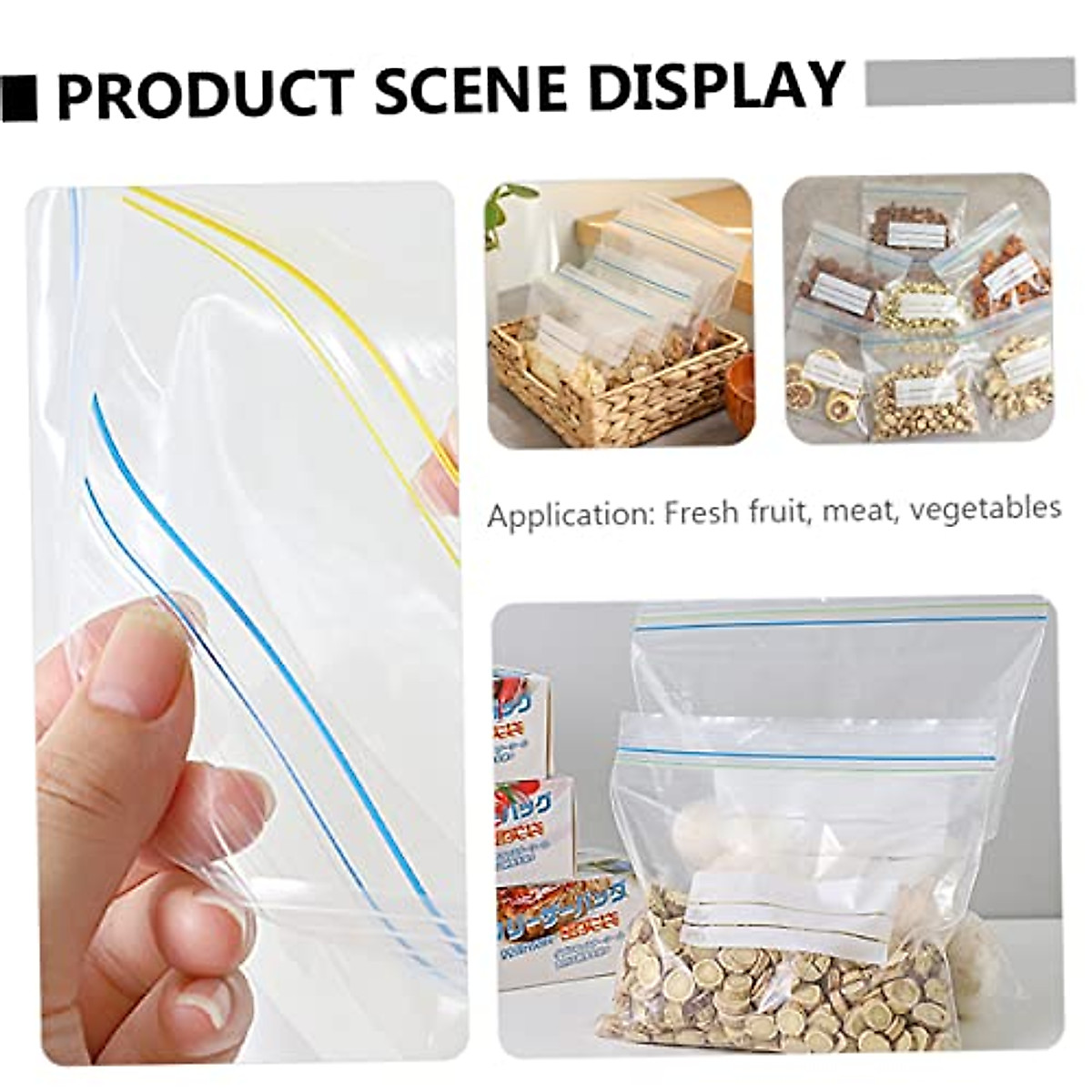 Zerodeko 180 Pcs Storage Bag Vacume Seal Bags Gallon Freezer Bag Reusable Food Freezer Bags Seal Fresh Sealed Leakproof Freezer Bag Leakproof Bags Sealed Fresh Child Refrigerator Toiletries