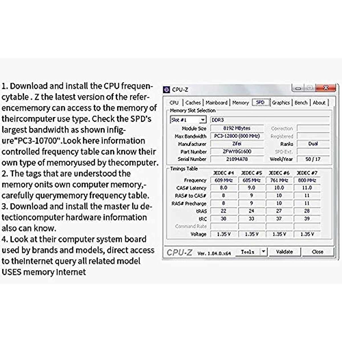 ZIFEI ram Memory DDR3 DDR3L 8GB 1333MHz PC3L-10600 Dual Rank 2Rx8 1.35V CL9 204-Pin SODIMM Module Notebook Memory for laptops Compatibel with Intel AMD and Mac Computer
