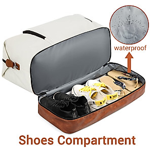 Travel Weekender Bag for Women, Overnight Bag with Shoe Compartment Oversized Travel Duffel Bag Carry On Tote 21"