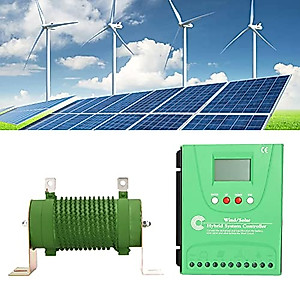 2800W Wind Solar Hybrid Charge Controller, Auto 24V/48V Battery MPPT Hybrid Wind Solar Controller with LCD Display and Free Dump Load Accurate, 1600W Wind and 1200W Solar Panel(GPI48220)