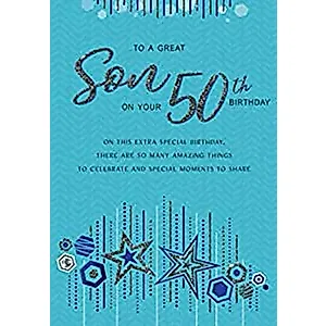 Regal Publishing Modern Milestone Age Birthday Card 50th Son - 9 x 6 inches - C80769