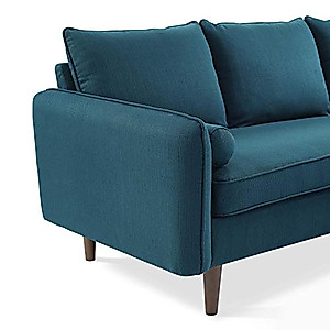 Modway Revive Right Or Left Sectional Modern Upholstered Fabric Sofa Couch, Azure