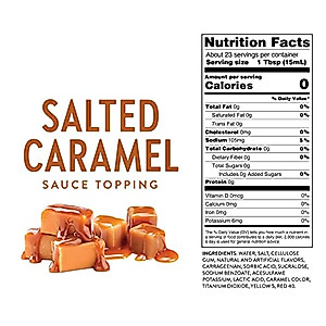 Jordan's Skinny Sauce - Gluten Free - Keto - Kosher - Made in the USA (Sugar Free Salted Caramel Sauce, 12 fl oz)