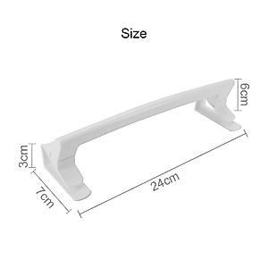 Modern Kitchen Over Cabinet Plastic Towel Bar Rack, Hang on Inside or Outside of Doors, Storage and Organization for Hand and Dish Towels, Rag(2pcs)