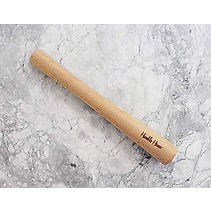 Humble House SAUERSTOMPER Sauerkraut Pounder for Mason Jars Fermentation of Vegetables Standard 12" One Piece of Solid German Beech Wood Cabbage Tamper for Packing Fermented Foods like Sauerkraut