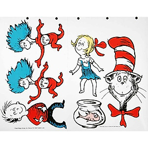Eureka Back to School Dr. Seuss The Cat in The Hat Classroom Decorations for Teachers, 6pc