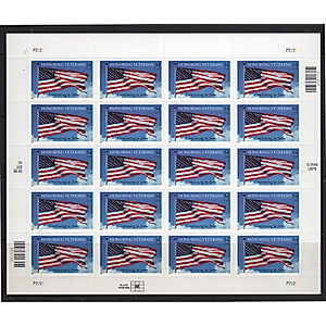 Honoring Veterans Scott 3508 Complete Sheet of 20 34 Cent Stamps