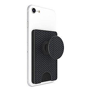 PopSockets PopWallet+ with Integrated Swappable PopTop - Black Carbon