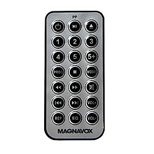 Magnavox MM442 3-Piece Top Loading CD Shelf System with Digital PLL FM Stereo Radio, Bluetooth Wireless Technology, and Remote Control in Black | Blue Lights | LED Display | AUX Port Compatible |