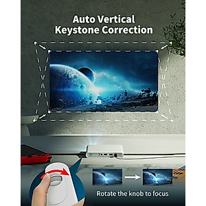 WEMAX Go Ultra Portable Laser Projector | Mini Pocket DLP Projectors with WiFi | 100 inch Image | Airplay Miracast | Auto Vertical Keystone | Compatible with Smartphone, HDMI, USB (Includes Case Bag)