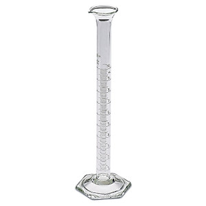 Corning Pyrex #3024 Single Metric Scale, Glass Graduated Cylinder Set - 3 Sizes - 10ml, 50ml, 100ml