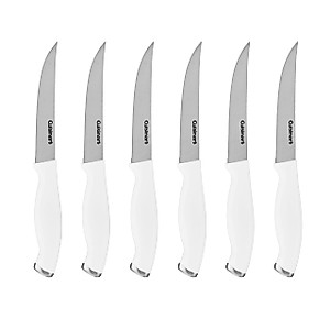 Cuisinart C77SSW-6PSK Color Pro Collection 6-Piece Steak Knife Set, White