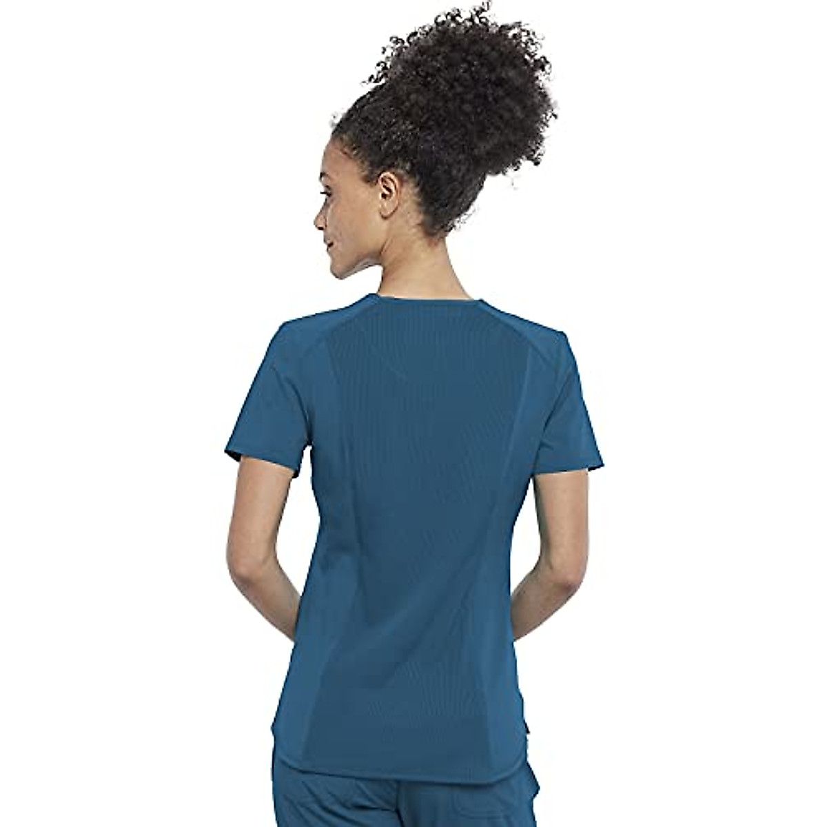 Cherokee Infinity Women Scrubs Top V-Neck CK687A, L, Caribbean Blue