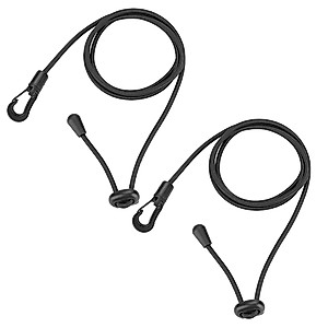 Kayak Paddle Leash, 2PCS Rubber String Elastic Canoe Boating Paddle Safety Rod Leash Boat Fishing Rod Pole Coiled Lanyard Cord Tie Rope Paddle Board Tie Down Straps Kayak Paddle