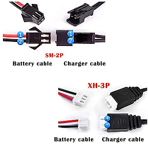 Gel Gun Battery Pack Accessories for SRB1200 400 400-SUB Gel Blaster with USB Charging Cable Rechargeable Lithium Battery SM2P XH-3 Plug 1PCS