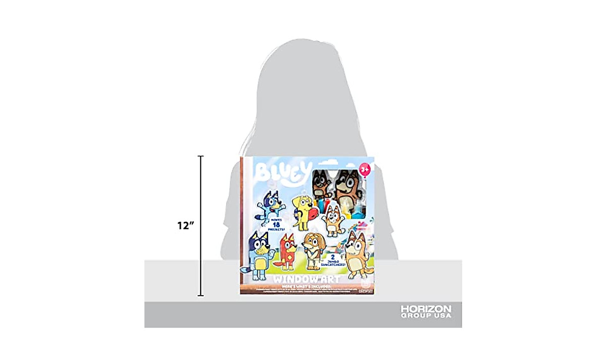 Bluey Window Art Suncatchers: Kids Painting & Craft Kit