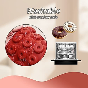 YMPEKA Donut Mold Silicone for Baking Mini Donut Pan 18 Cavity Doughnut Baking Mold Tray BPA Free and Dishwasher Safe, Non-stick Silicone Baking Pan for Making Muffin Cakes, Tart, Bread