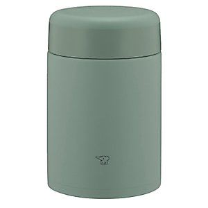 Zojirushi SW-KA52-GM Stainless Steel Insulated Soup Jar, Lunch Jar, Seamless 18.3 fl oz (520 ml), Matte Green, Integrated Lid and Seal, Easy to Clean, 3 Pieces Only
