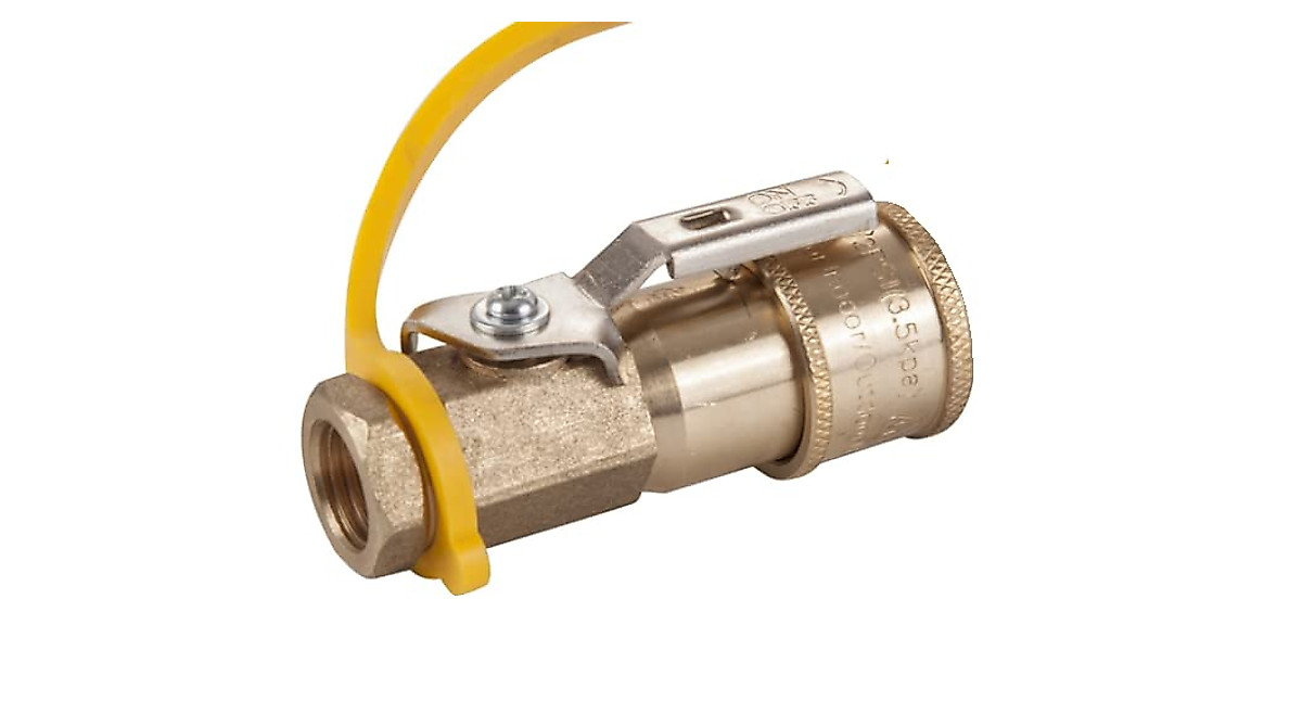 Propane Quick Connect Fitting w/ Valve | Solid Brass LP Gas Adapter