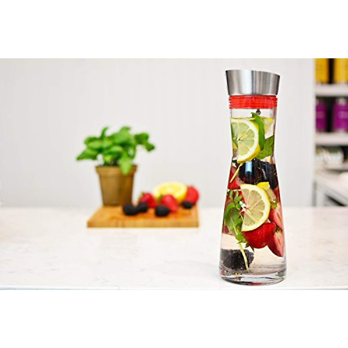 Grosche RIO Glass Water Pitcher and Drink Infuser 1000ml, 32 Oz.