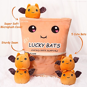 Plush Pillow Throw Pillow, Removable Fluffy Animal Dolls, Soft Animals Doll Toy Pillow, Gifts Plush Cotton Stuffed Animals Pillow for Girls Kids, Sofa Chair Decorative Pillow, 8 Strawberry Bunny