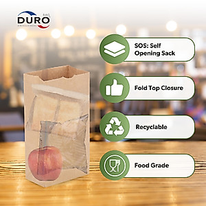 Duro Bag 4# Dubl Life SOS Bag 30# Recycled Kraft FSC (500 Pack)